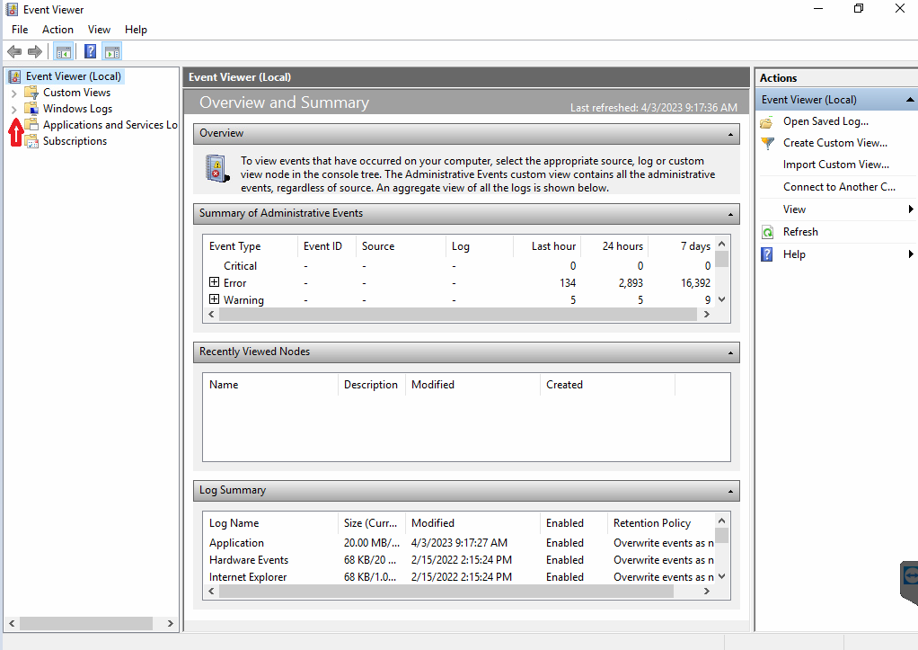 How To Export Windows System and Application Logs – Vicon Industries ...