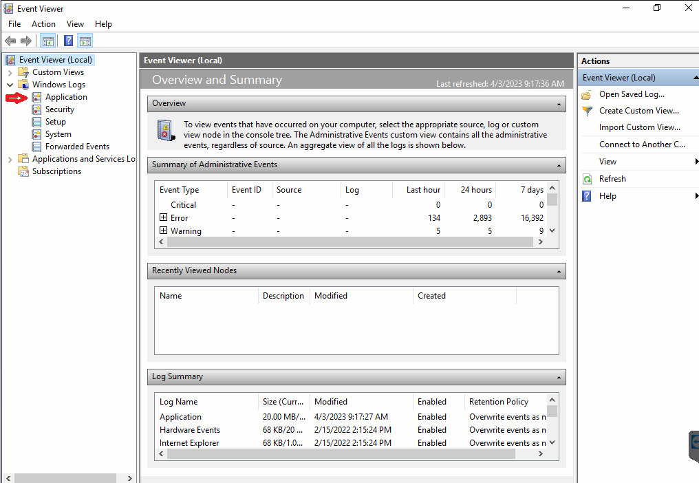 How To Export Windows System and Application Logs – Vicon Industries ...
