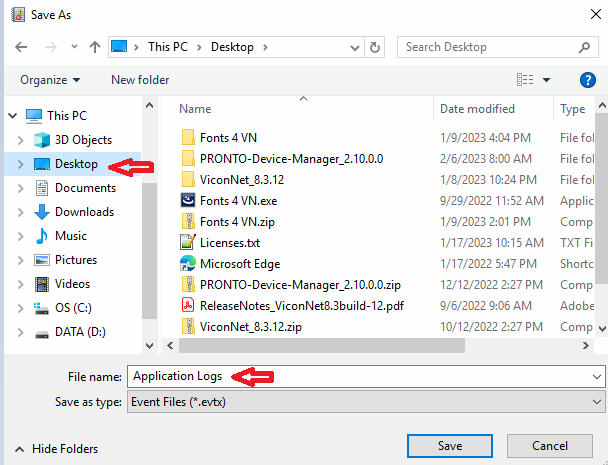 How To Export Windows System and Application Logs – Vicon Industries ...