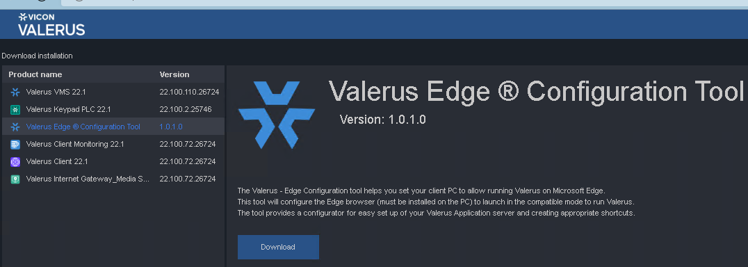 VALERUS , using EDGE Browser new Valerus 22.1 Released Aug 2022 – Vicon ...