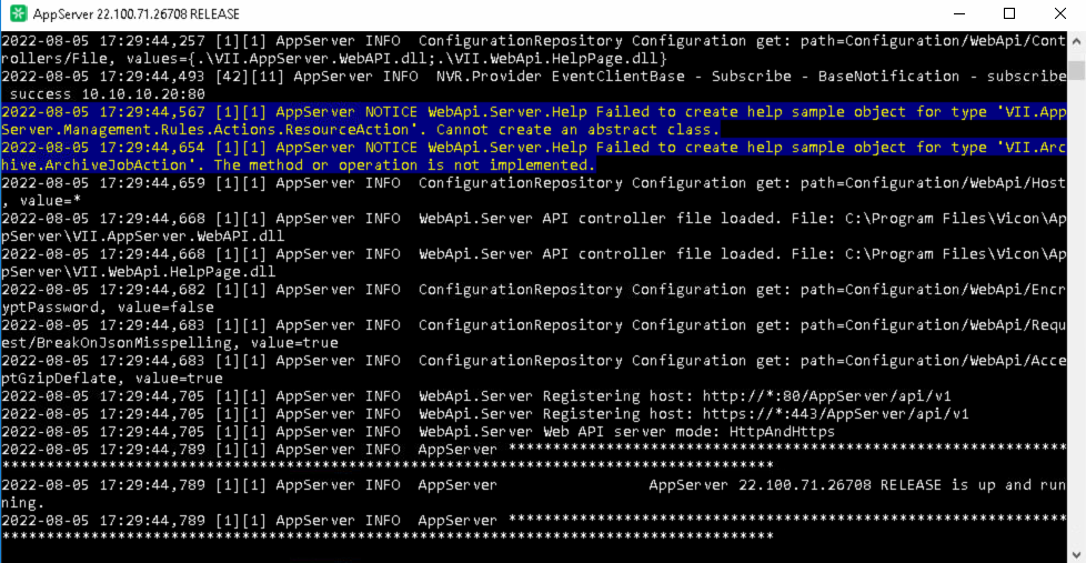 Valerus live running APP Server and NVR logs – Vicon Industries Support
