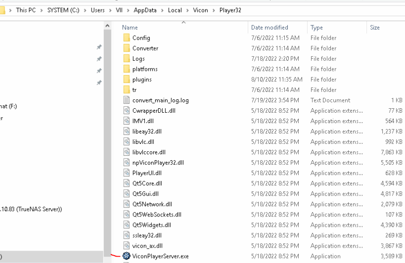 Valerus: path to Valerus Player logs and Valerus Player on unit – Vicon ...